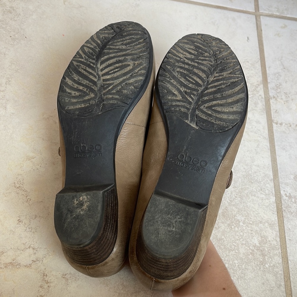 Abeo Marisol Leather Mary Jane Velcro Strap Heel Shoes - Gem